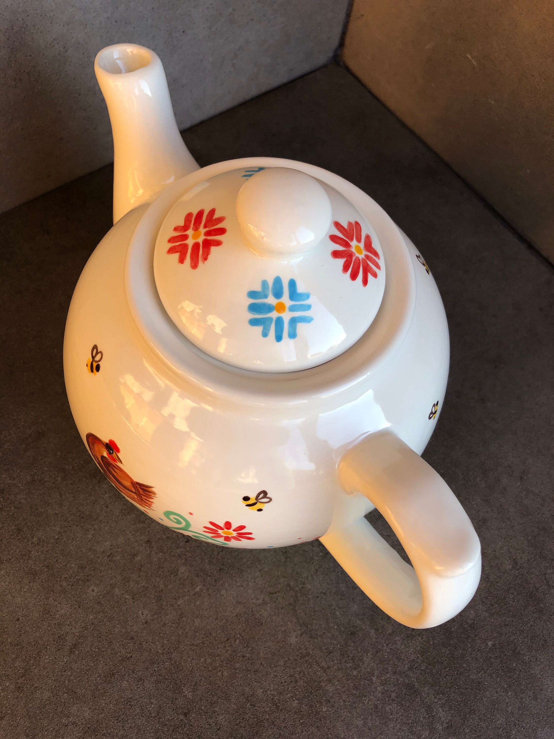 Little Brown Hen Chicken Teapot. Ceramic Pottery Shop Hand | Etsy