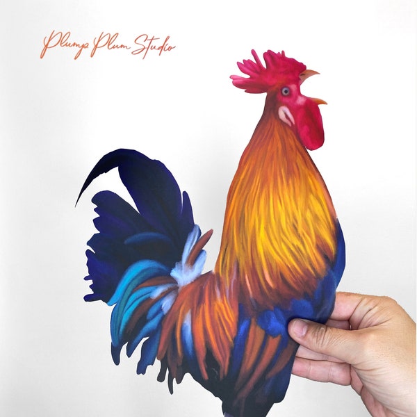 Rooster Crowing - Etsy
