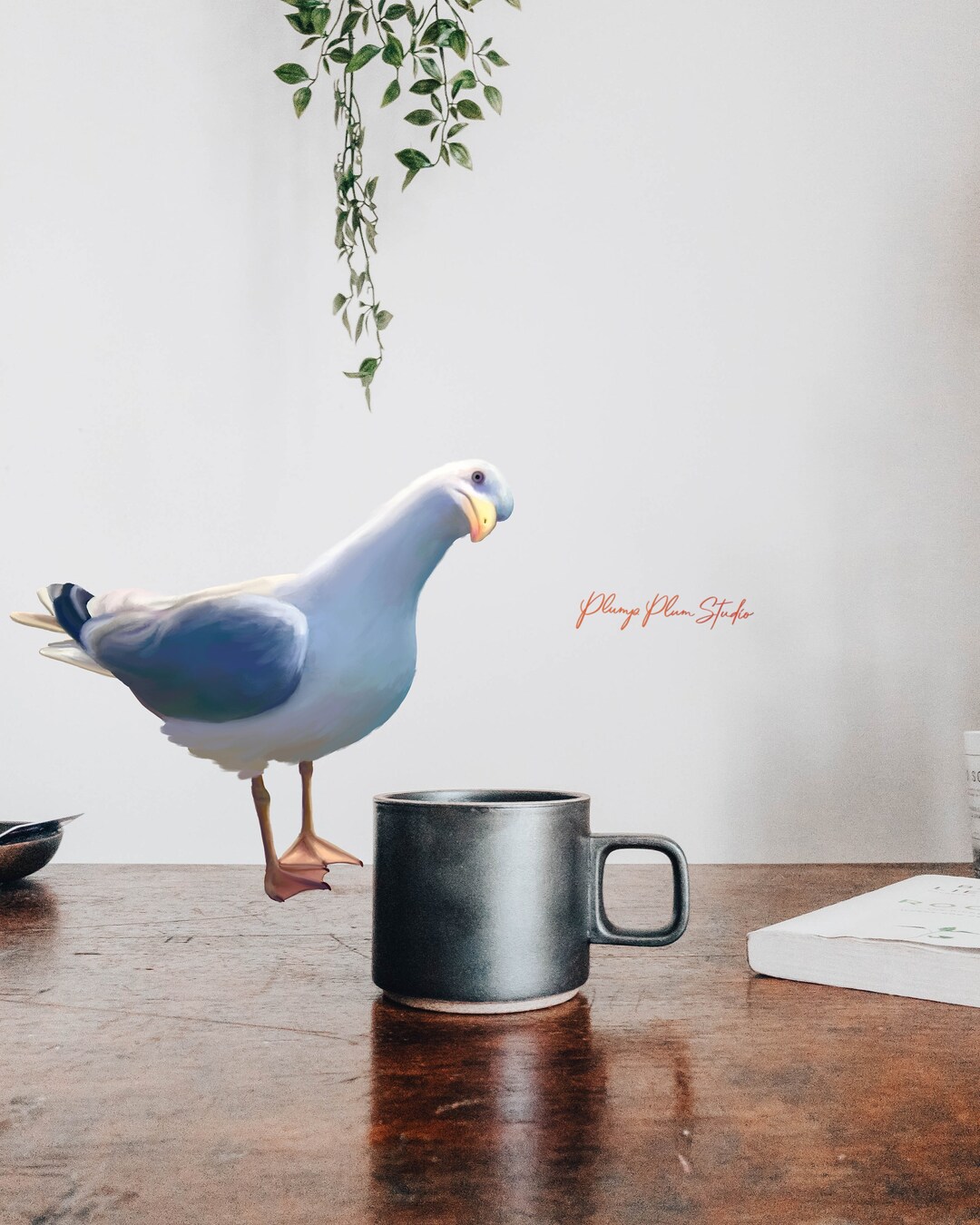 Realistic Curious Seagull Decal, Peel/stick, Outdoor/indoor Reusable ...