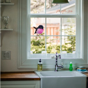 Pink Robin Decal, Pink Bird Sticker, Peel/stick, Light Switch Decal ...