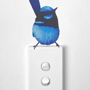 Superb Fairy Blue Wren Decal, Australian Blue Wren Sticker, Bright Blue ...