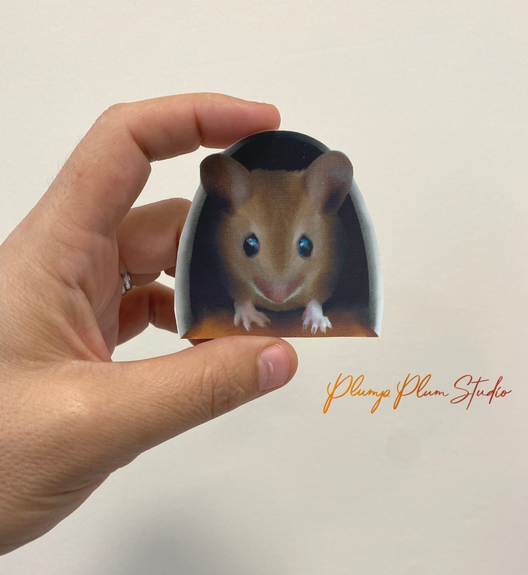Realistic Mouse Decal, Mouse Hole, Mouse Sticker, Illustrated Mouse ...
