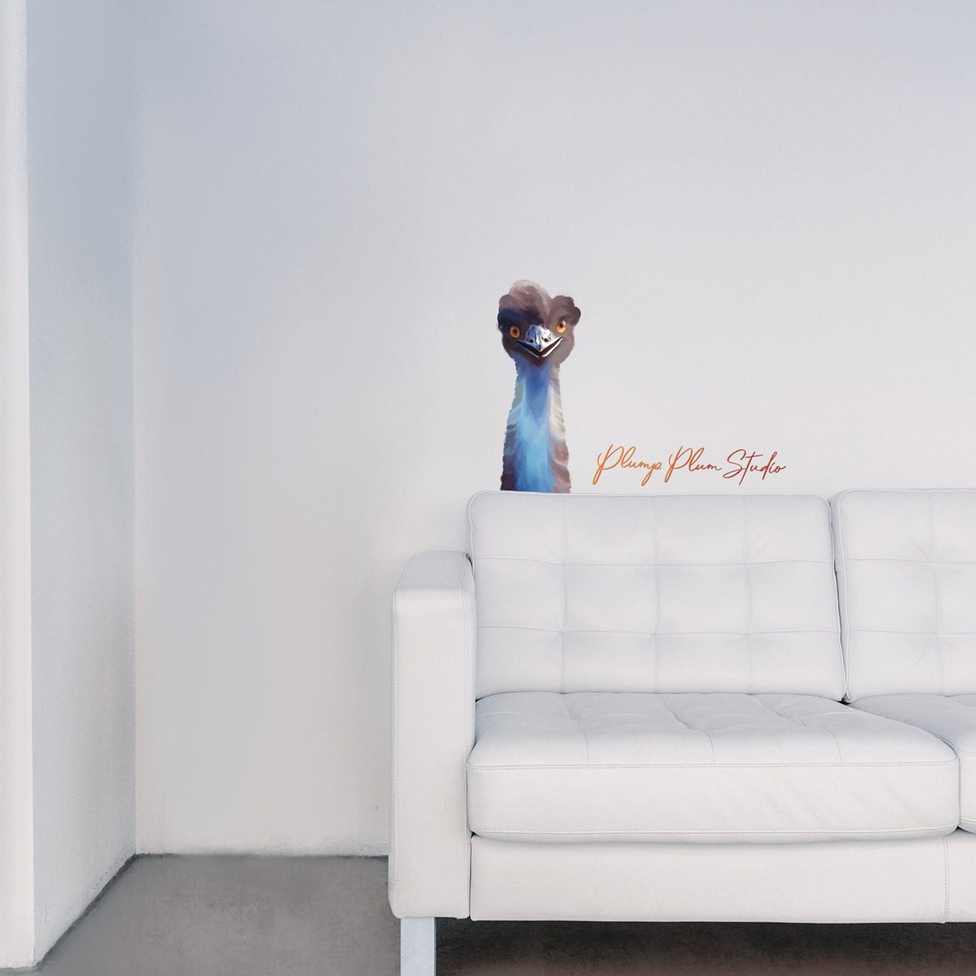 Funny Emu Decal, Indoor/outdoor Vinyl Sticker, Car Decal, Cheeky ...