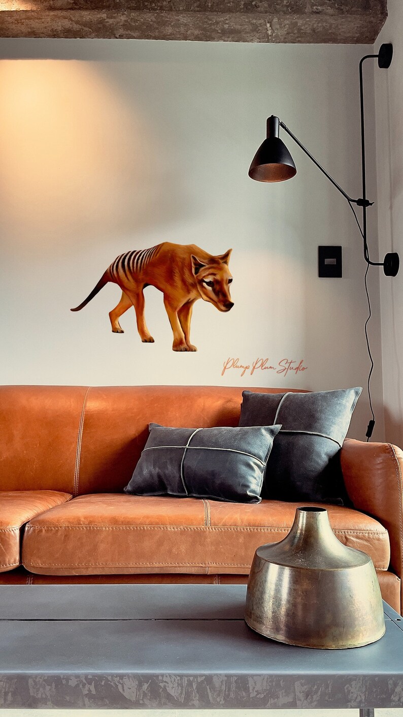 Realistic Tasmanian Tiger Decal Textured Tassie Tiger - Etsy