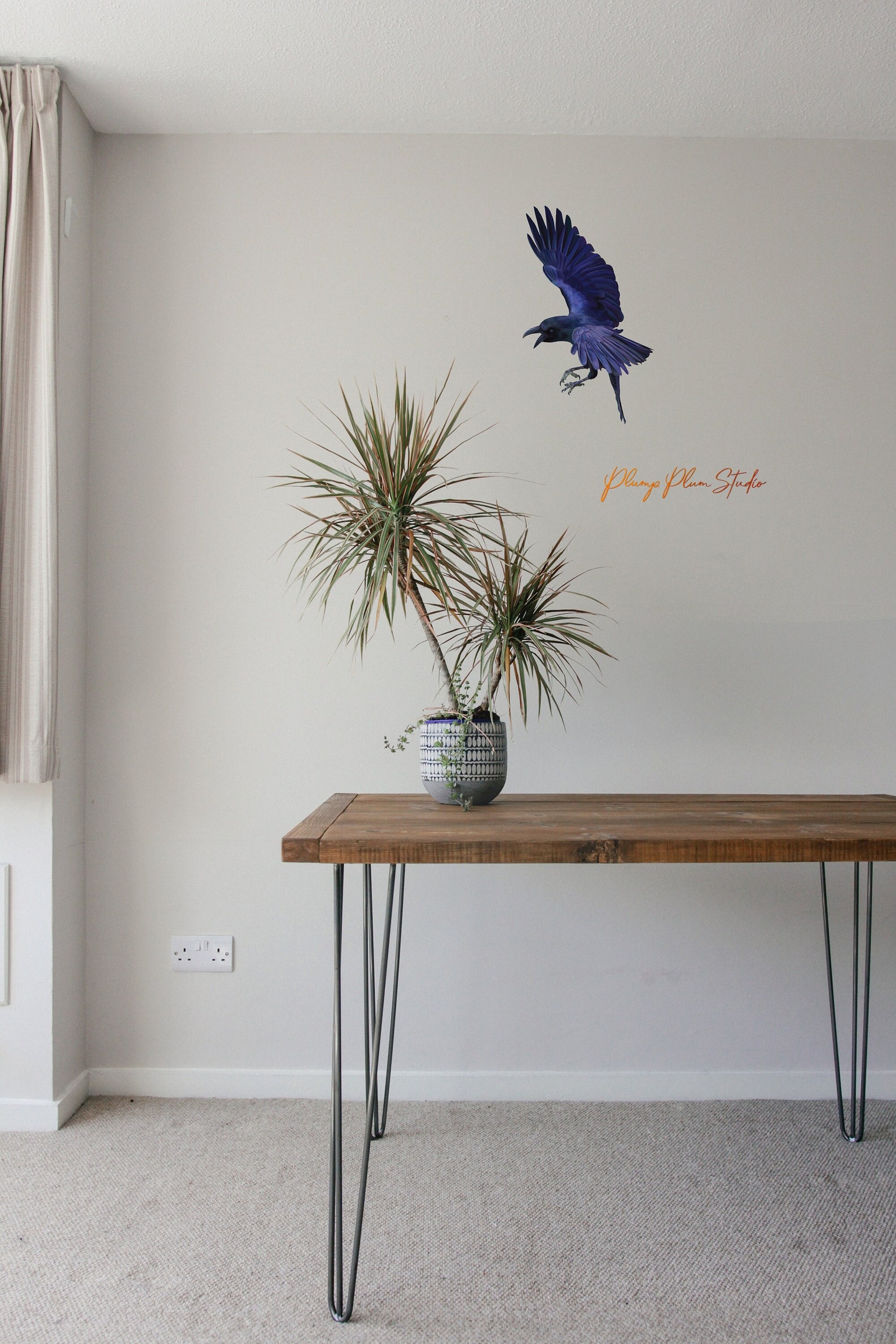 Crow Decal Flying Raven Vinyl Decal Bird Lover Gift - Etsy