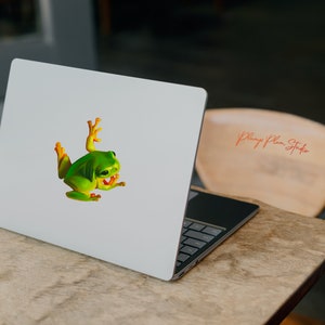 Australian Green Tree Frog Decal, Illustrated Frog Sticker, Frog Art ...