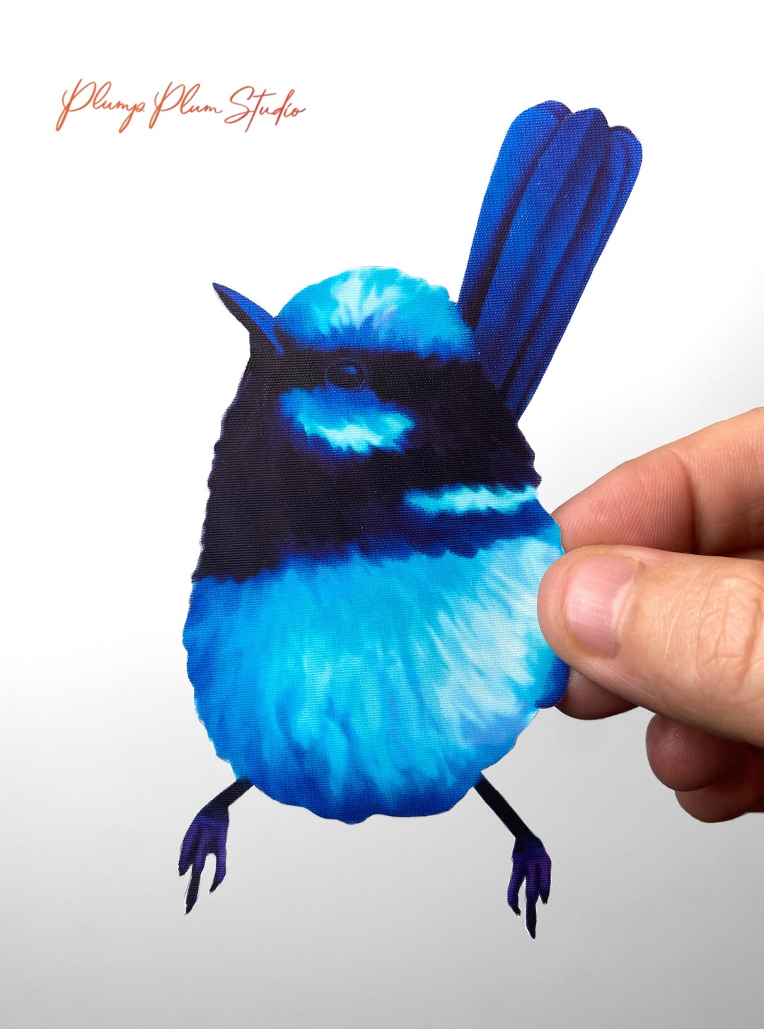 Superb Fairy Blue Wren Decal, Australian Blue Wren Sticker, Bright Blue ...