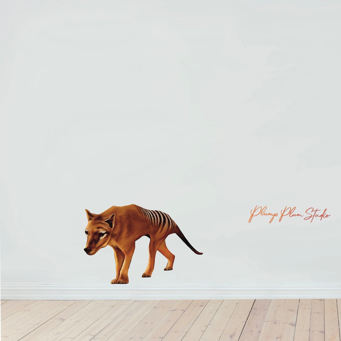 Realistic Tasmanian Tiger Decal Textured Tassie Tiger - Etsy