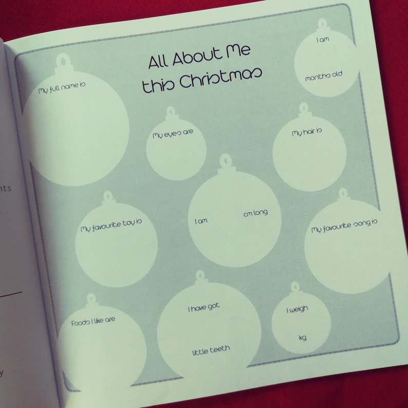 Baby's First Christmas Memory Book - Pink - Etsy