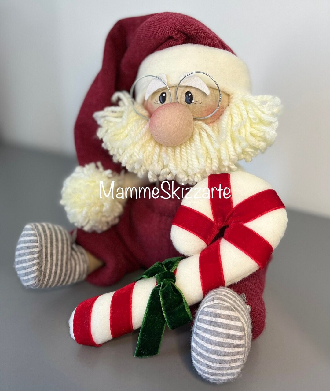 Santa Claus With Candy Can, Santa Claus and Candy Can, Papa Noel Con ...