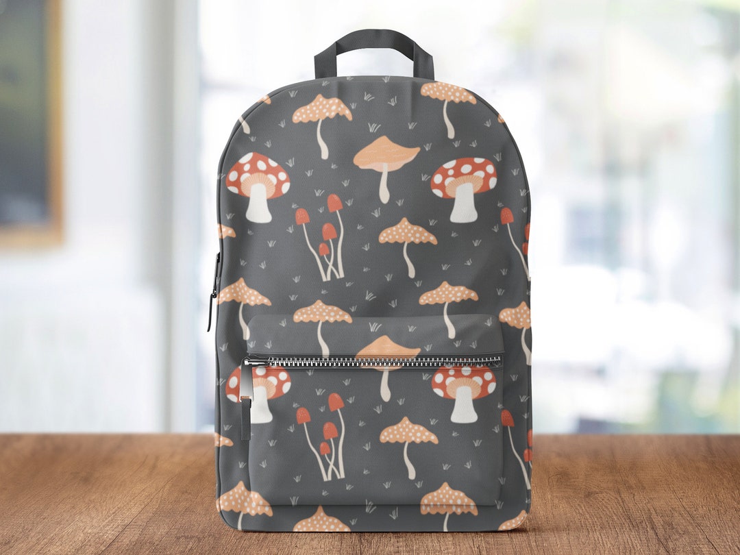 Mushrooms Flowers Cottagecore Backpack, Cottagecore Mushroom Backpack ...