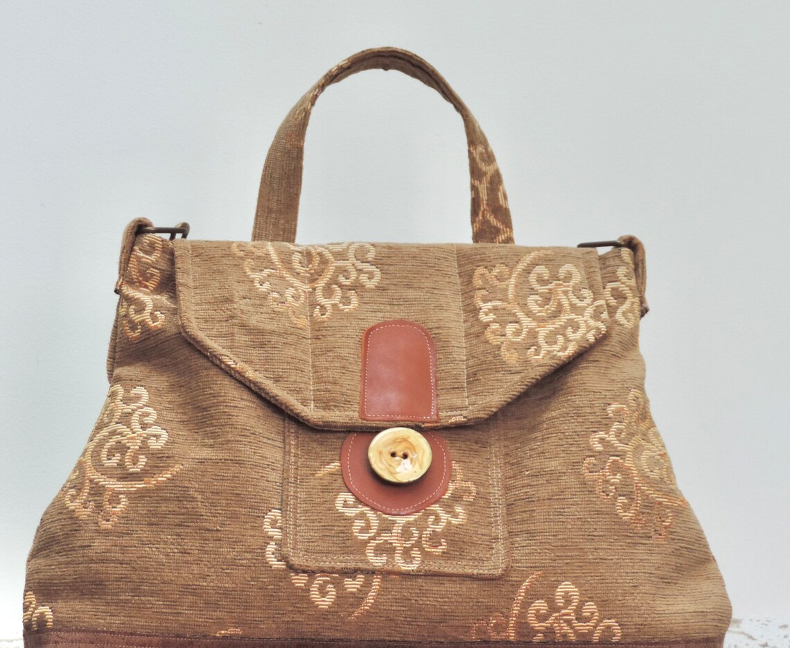 Handmade Upholstery Fabric Handbag - Etsy
