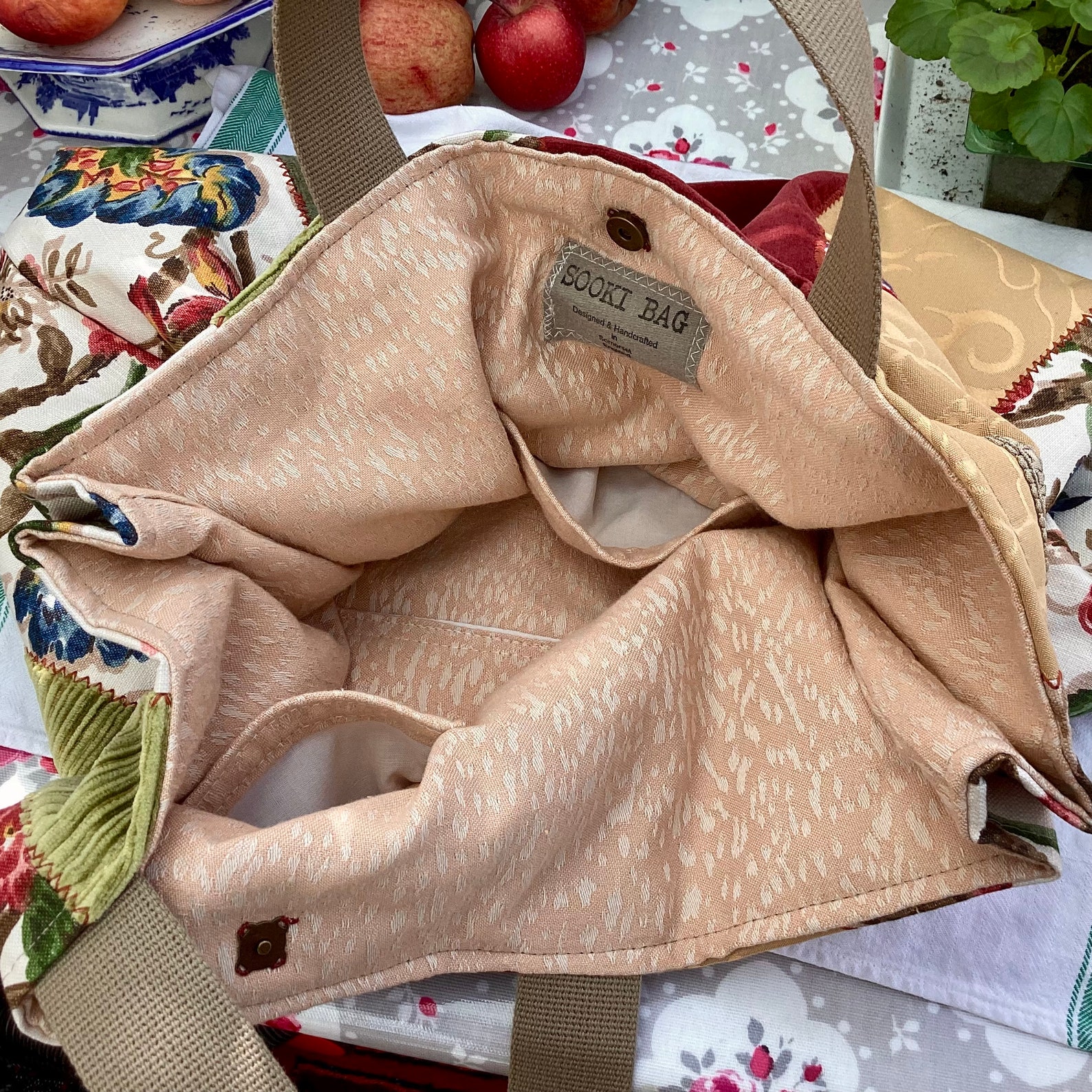 Vintage Antique Inspired Floral Patchwork Bag Handmade Market Bag ...