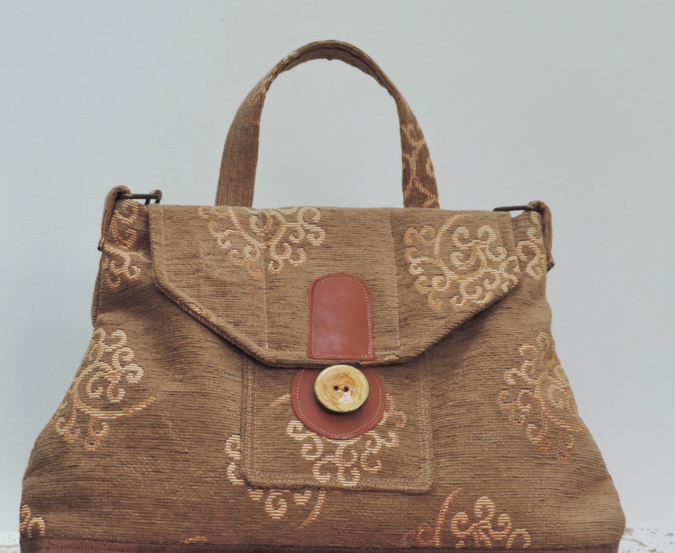 Handmade Upholstery Fabric Handbag - Etsy