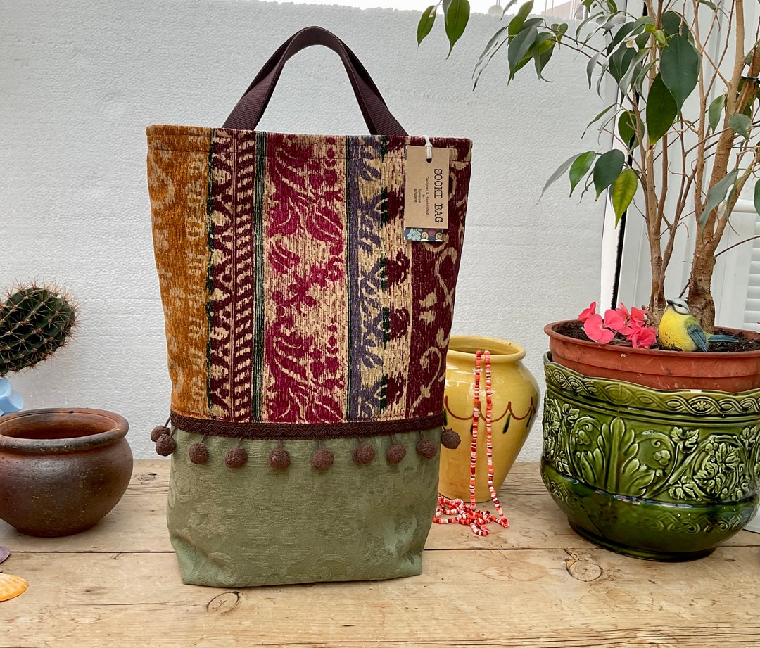 Unique Handbag, Eclectic Boho Purse, Upholstery Bag - Etsy