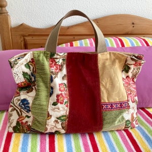 Vintage Antique Inspired Floral Patchwork Bag Handmade Market Bag ...