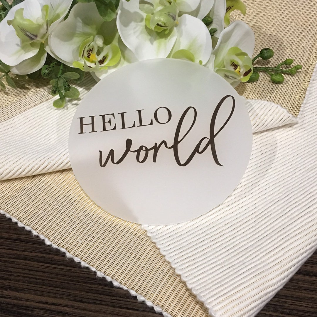 Frosted Acrylic Plaques/acrylic Disks for Baby Announcements, Baby ...