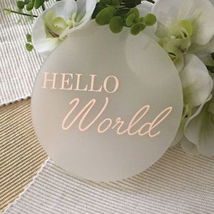 Frosted Acrylic Plaques/acrylic Disks for Baby Announcements, Baby ...