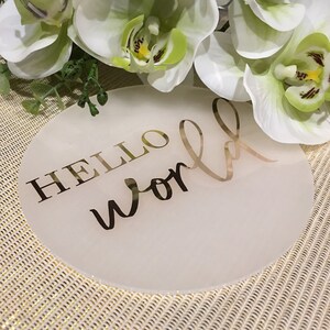 Frosted Acrylic Plaques/acrylic Disks for Baby Announcements, Baby ...