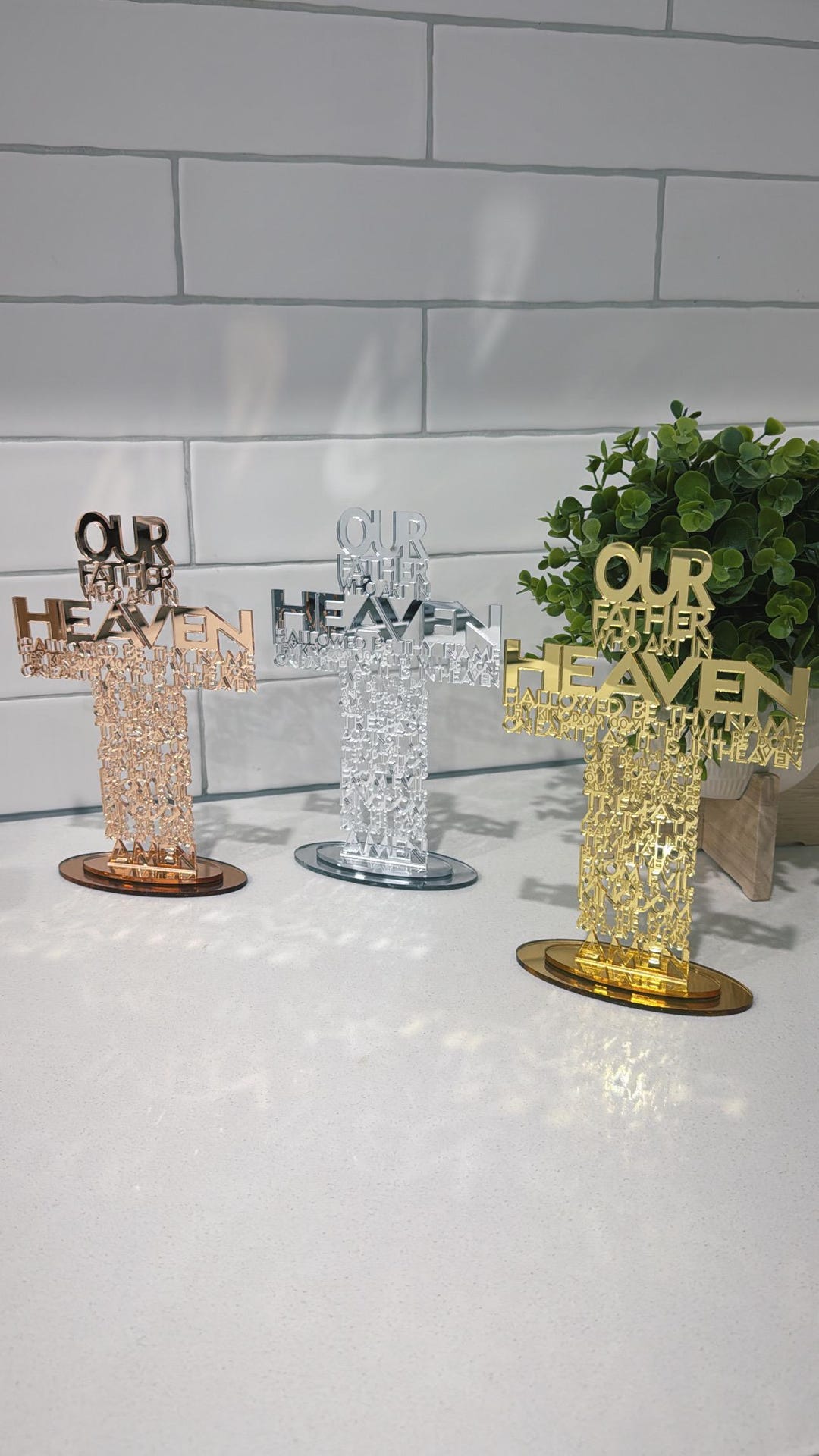 Laser Cut Lord's Prayer Cross: Acrylic Christian Prayer Sign - Etsy