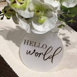 Frosted Acrylic Plaques/acrylic Disks for Baby Announcements, Baby ...