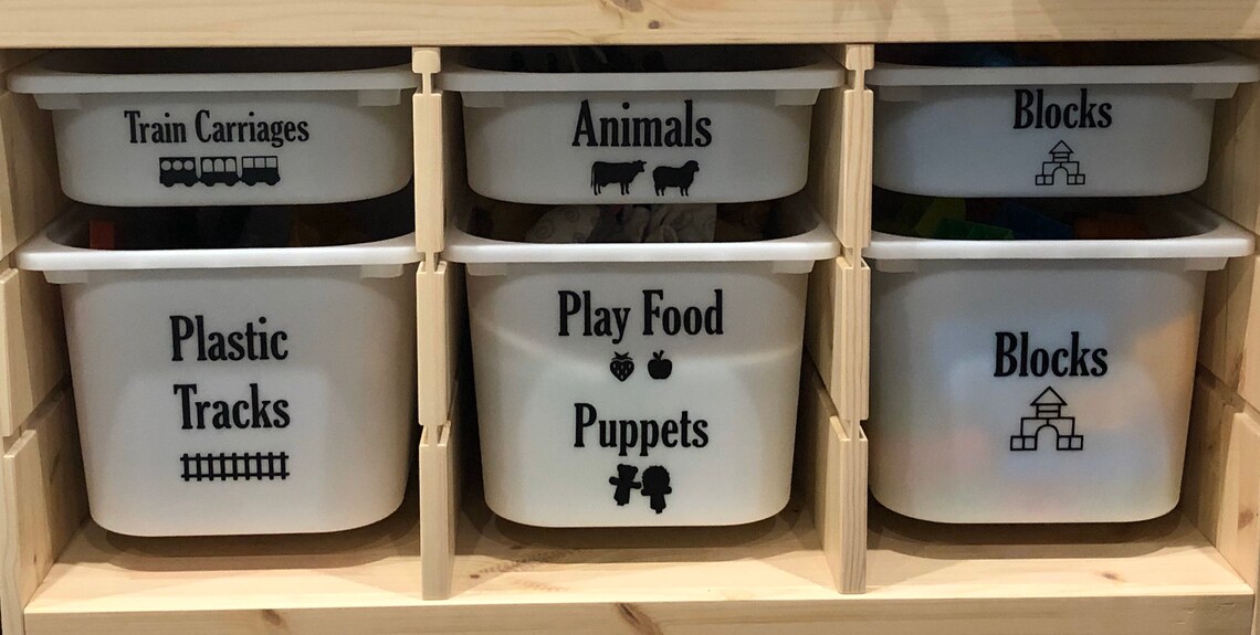 DECALS ONLY Toy Storage Labels IKEA Toy Box Labels | Etsy