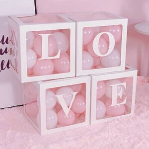 LOVE Balloon Fillable Boxes, Props, Engagement Props, Wedding Props ...
