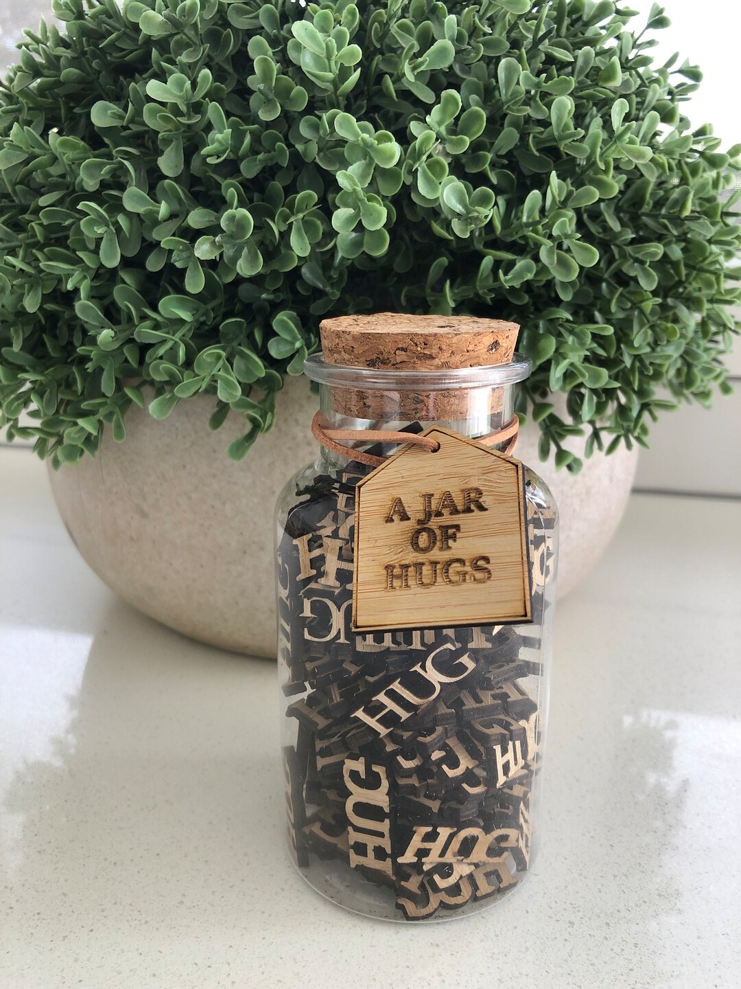 CUSTOM WORD Laser Cut Jar of - Wooden Words, Your Own Word in a Jar ...