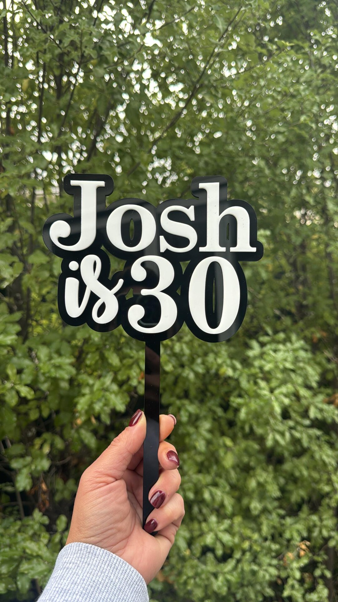 Custom Acrylic Cake Topper, Name & Age, Birthday Decoration ...
