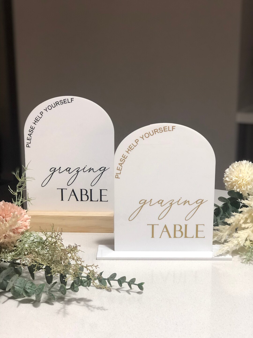 Custom Table Sign Bar Menu Grazing Table Sign Wedding Sign With Stand ...