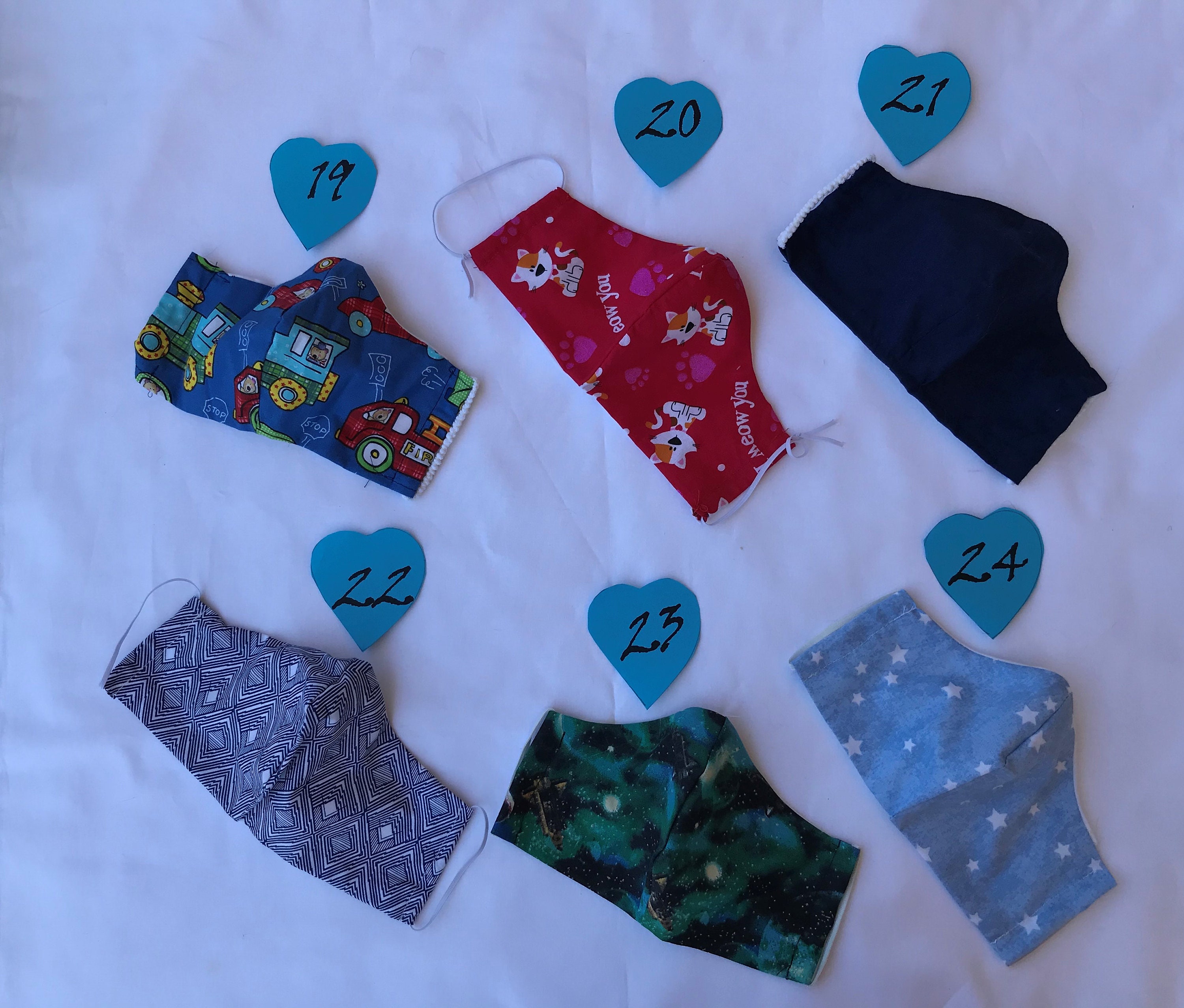 Face Masks Cover With Elastic Ear Loops, Filter Pocket, Wire Nose Piece ...