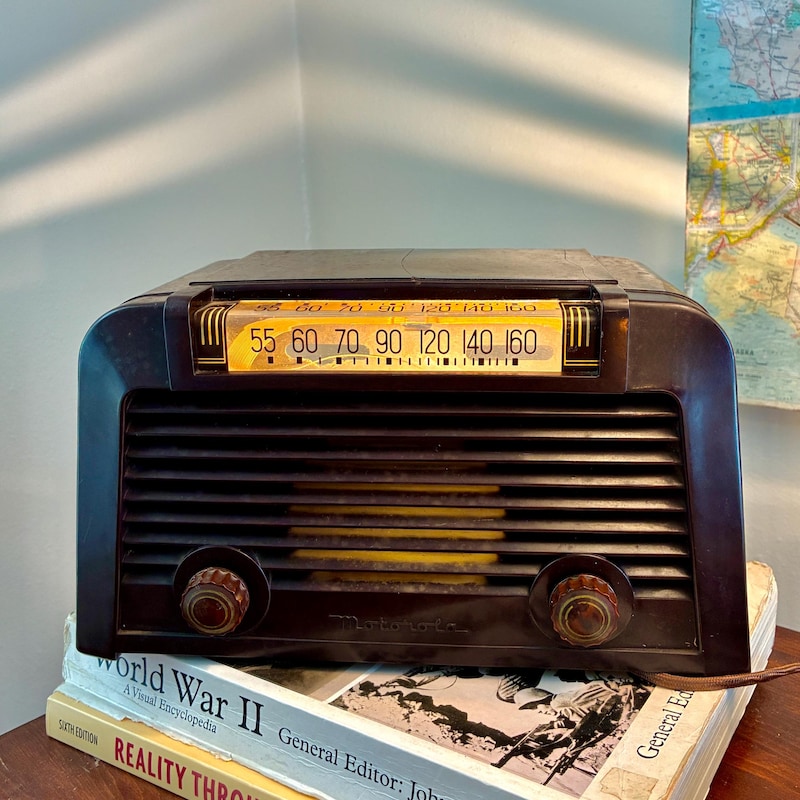 Antique Radio Table Lamp - Etsy