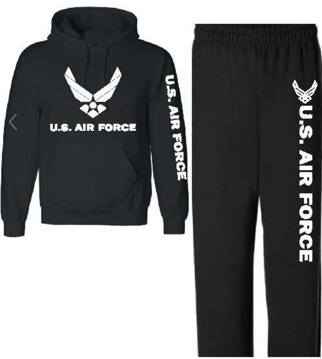 US Air Force Hoodie & Sweatpants Outfit Men's Sizes Unisex Outfit ...