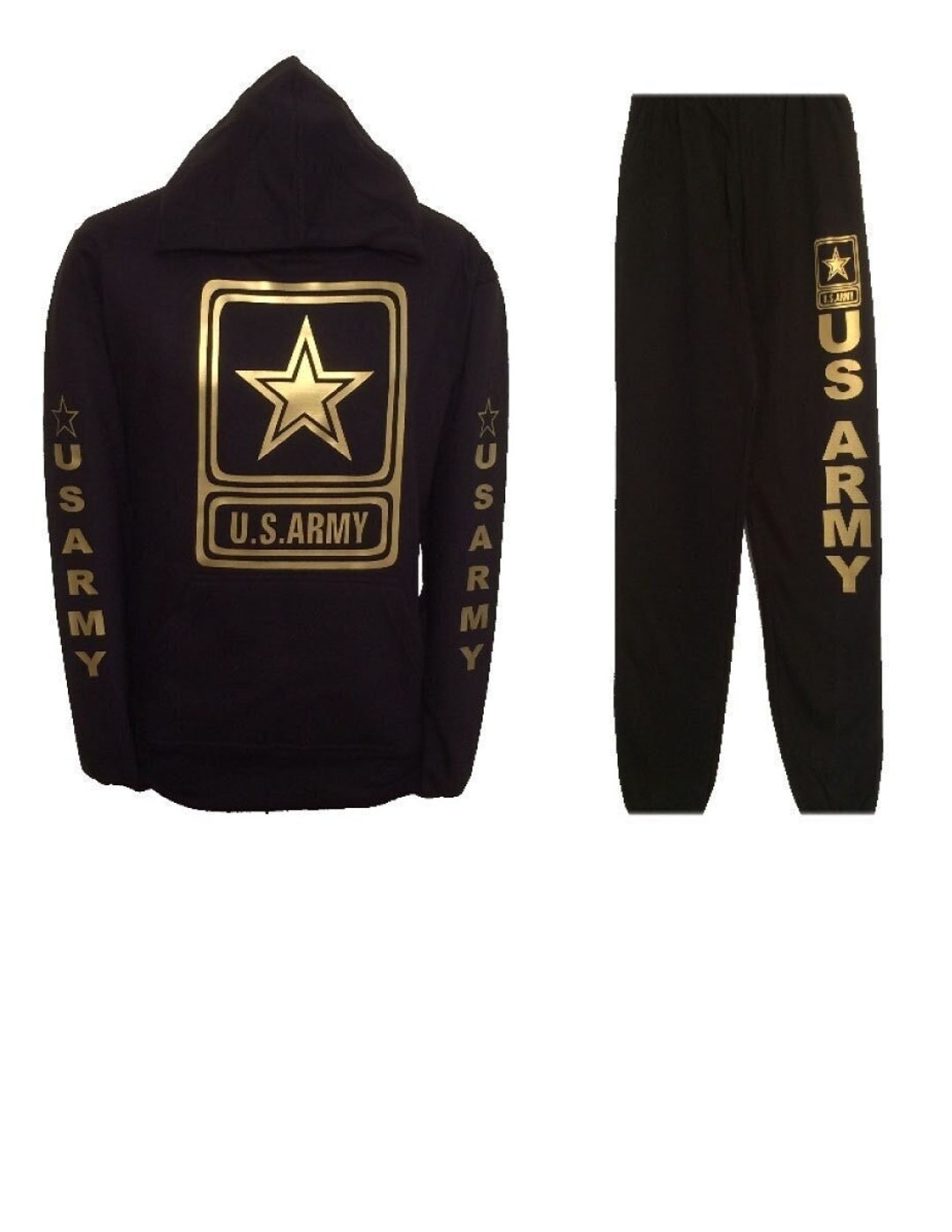 US Army Hoodie & Sweatpants Men's Sizes Unisex Outfit Unique Design ...