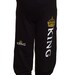 King Sweatsuit Outfit Black Sweatpants and Sweatshirt White and Gold ...