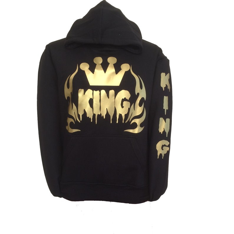 King and Queen Hoodie Matching Hooded Sweatshirt - Etsy