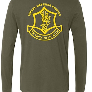 Israeli Army Israel Long Sleeve T-shirt IDF (israeli Defense Force ...