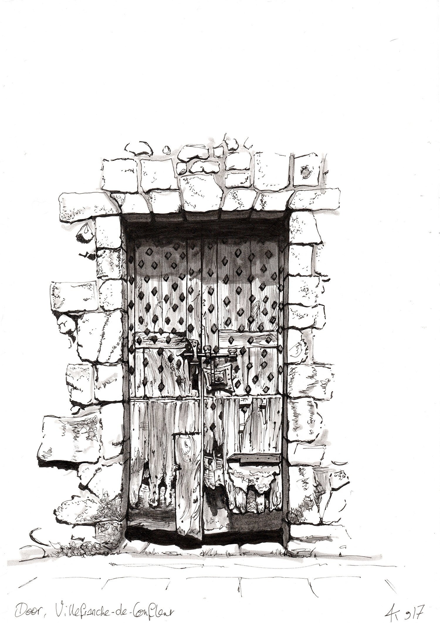 Castle Door Drawing