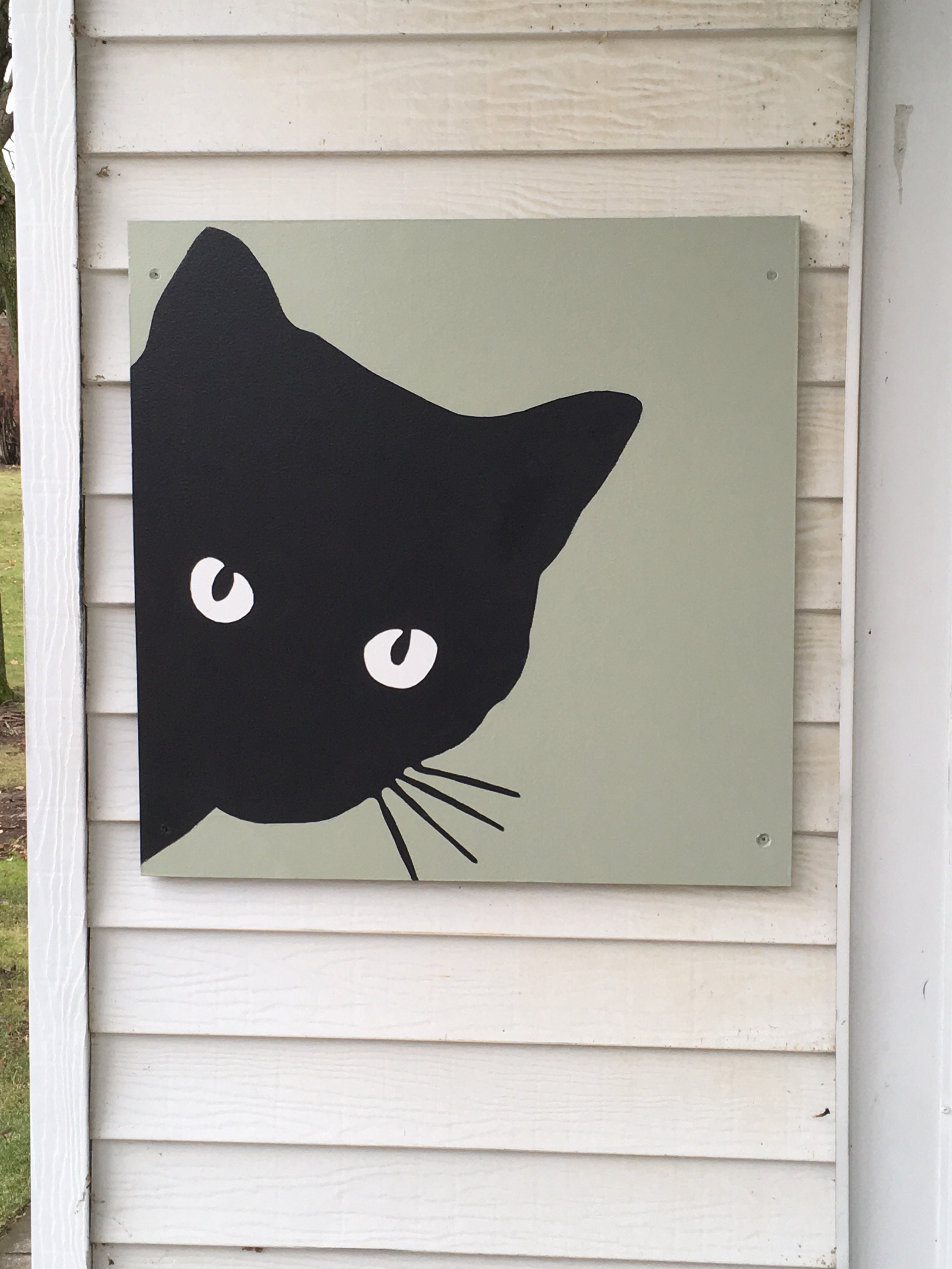 Black Cat Barn Quilt 2'x2' - Etsy