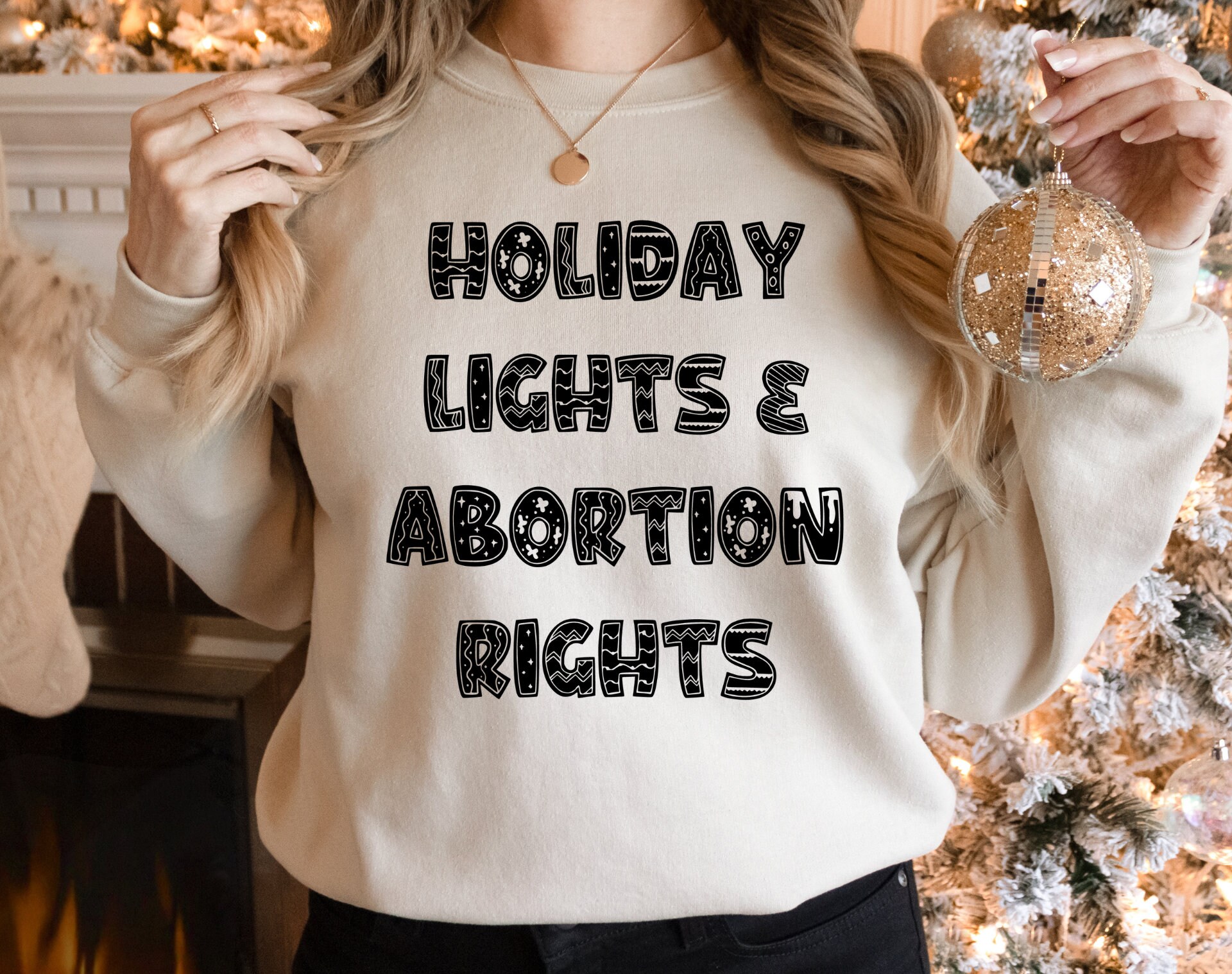Holiday Lights and Abortion Rights SVG PNG Christmas Sweater - Etsy