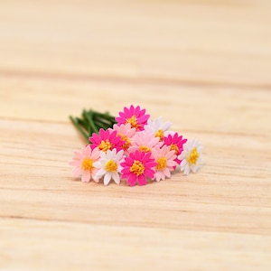 12 Miniature Daisies Kit Daisy Flowers 1:12 Scale Dolls House Garden ...