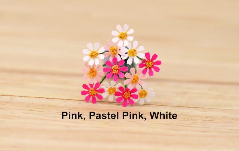 12 Miniature Cosmos Flowers Kit Flower 1:12 Scale Dolls House Garden ...