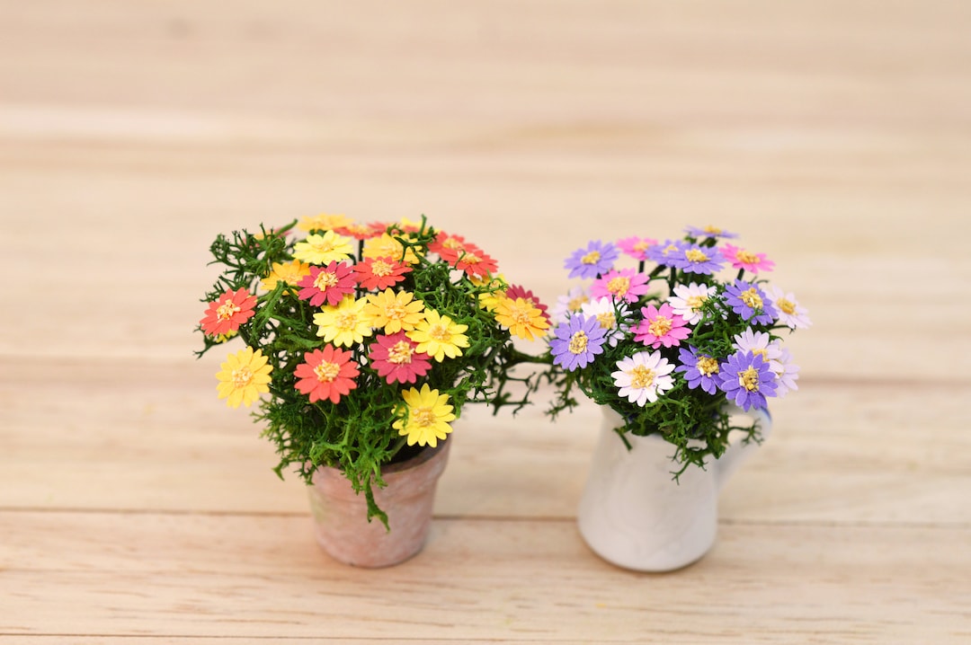 Autumn 12 Miniature Daisies Kit Daisy Flowers 1:12 Scale Dolls House ...