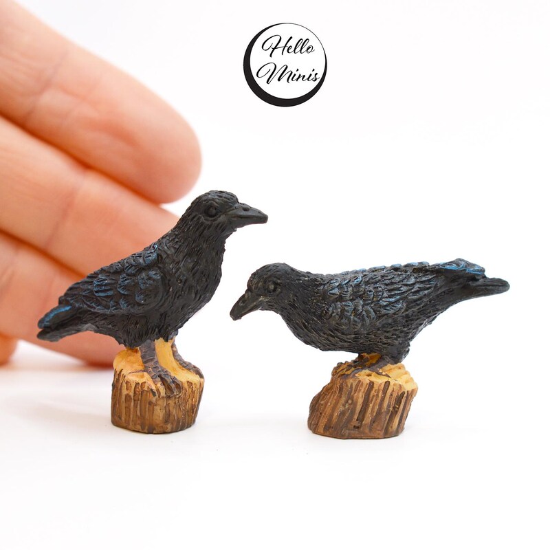 Miniature Crow - Etsy