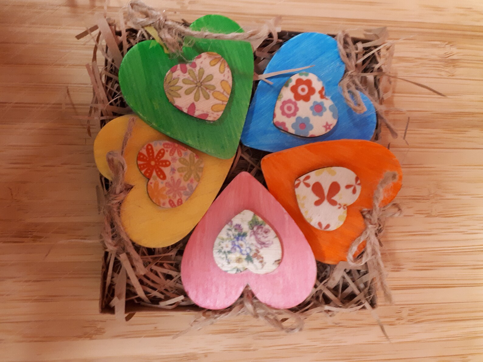 5 Wood Heart Fridge Magnets - Etsy