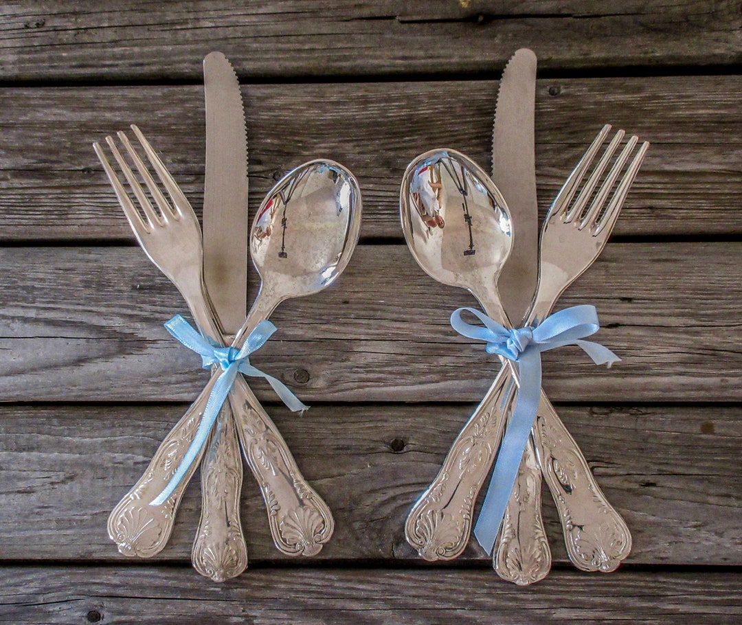 Set of Silver Cutlery for Romantic Dinner Vintage Cutlery - Etsy