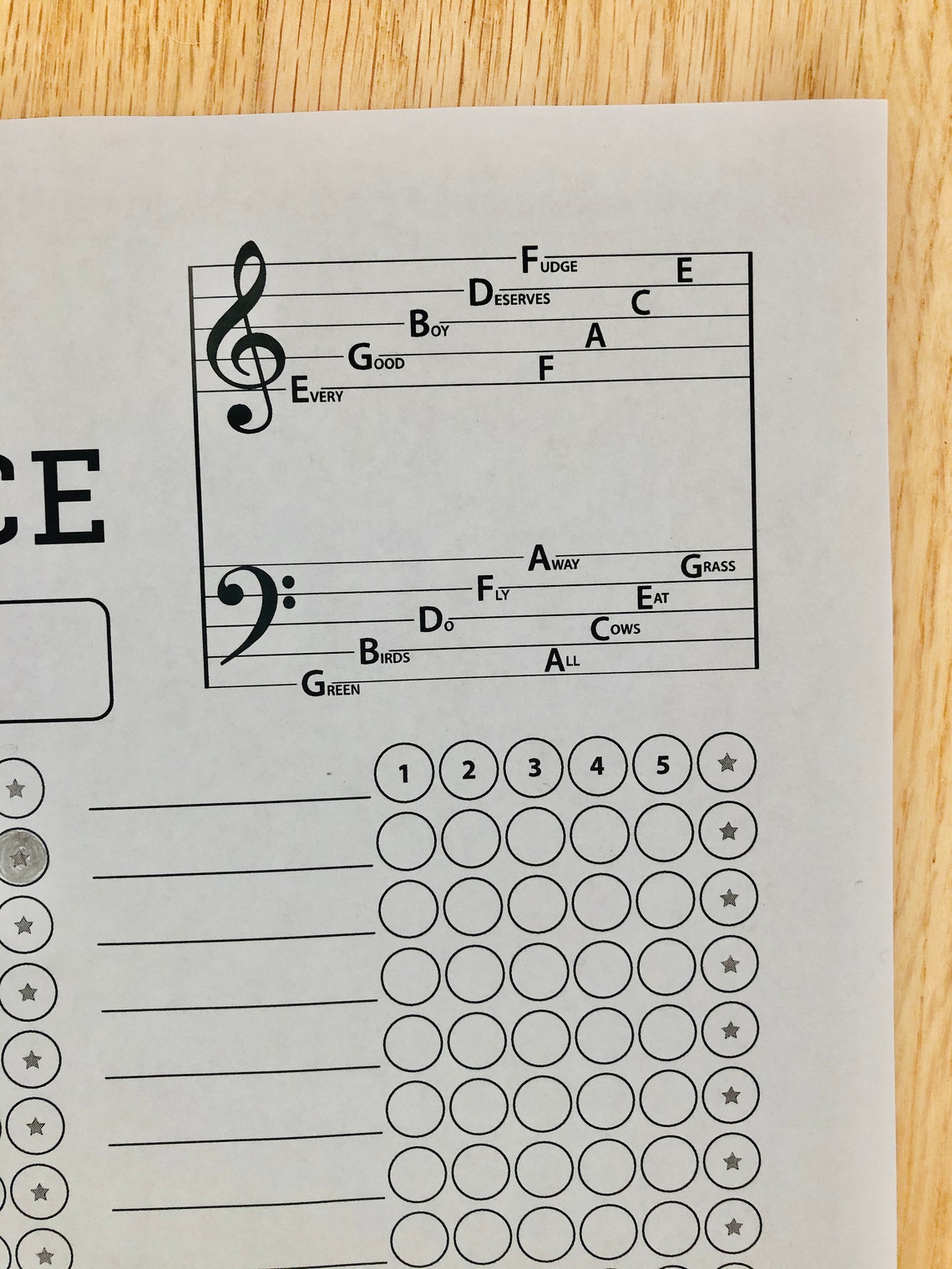 Piano Practice Chart Printable Digital Download - Etsy