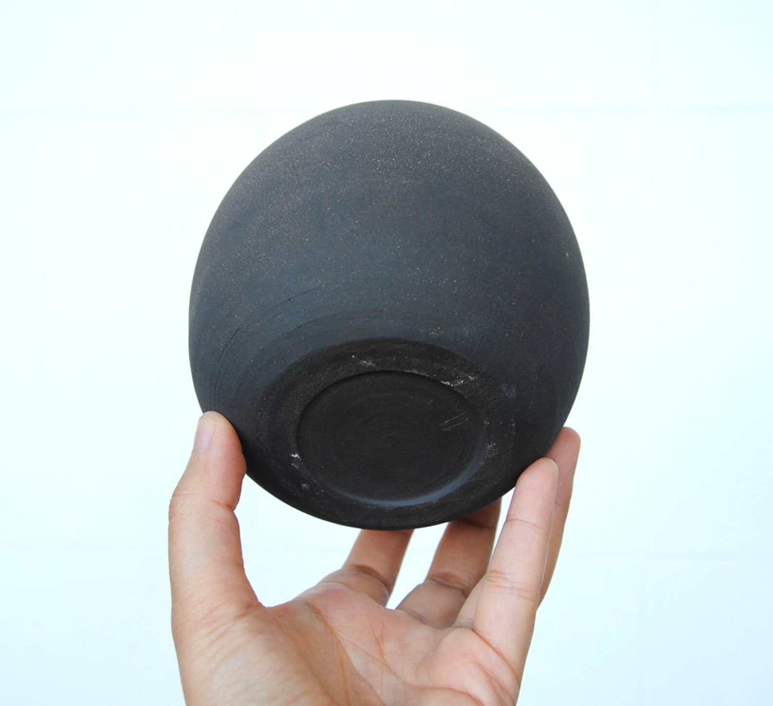 Black Clay Pot With Natural Texture. Perfect Shape for a Plant Hanger ...