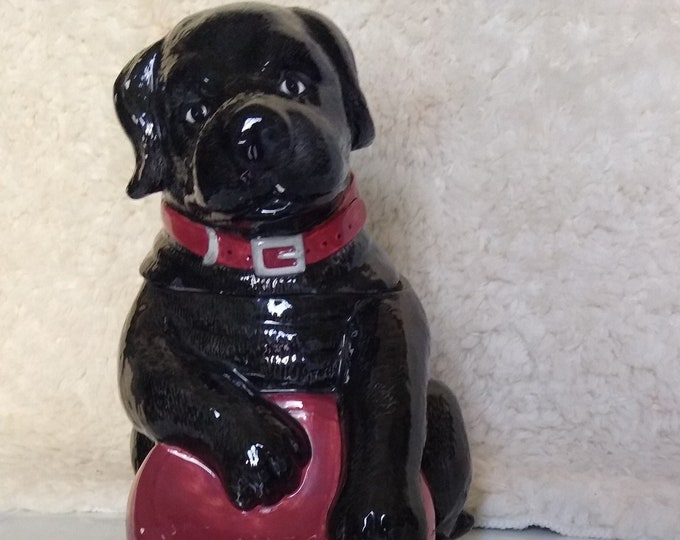 Vintage Black Lab Cookie Jar! - Etsy