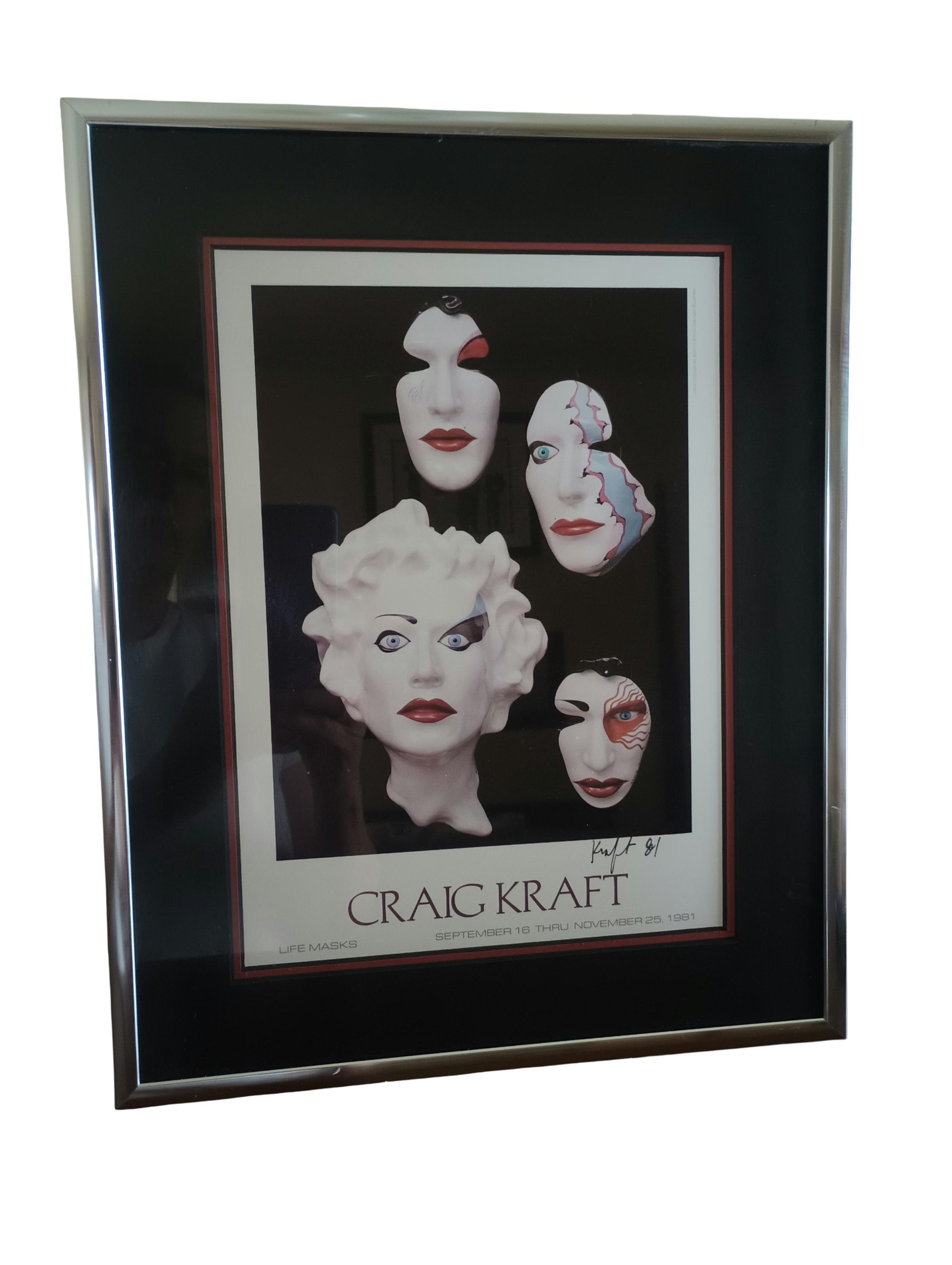 1981 CRAIG KRAFT Signed 'life Masks' Framed Exhibit Print! - Etsy